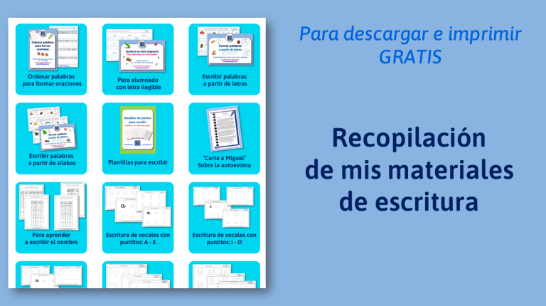 Materiales gratuitos para trabajar la escritura – Jesús Jarque García